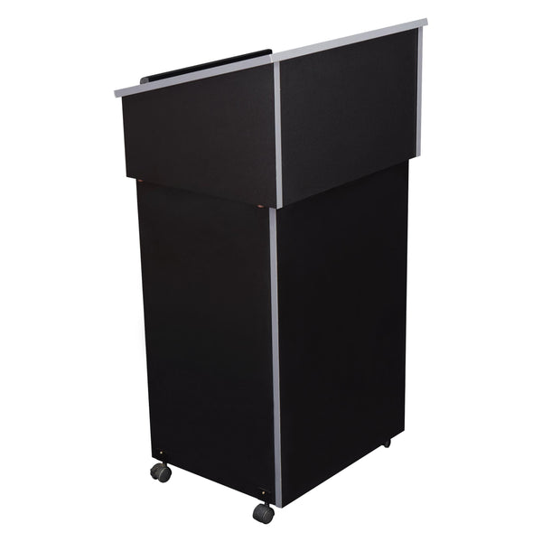 Tabletop Lectern with AV Cart/Lectern Base Black & Gray – PodiumStop