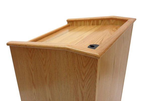 Oak Graduate Lectern with Wheels by Executive Wood – PodiumStop