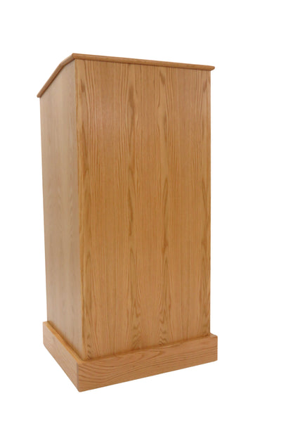 Oak Graduate Lectern with Wheels by Executive Wood – PodiumStop