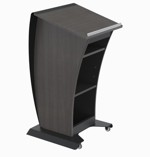 Mobile Modern Lectern with Hidden Wheels – PodiumStop