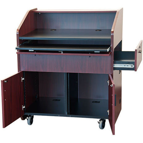 Dual Rack Multimedia Podium - AVFI PD3007 – PodiumStop