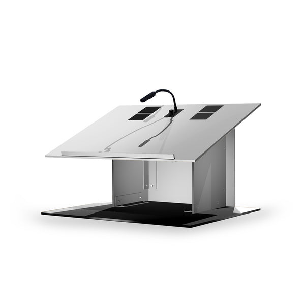K8 - Aluminum Metal Tabletop Lectern w/ Add-on Options – PodiumStop